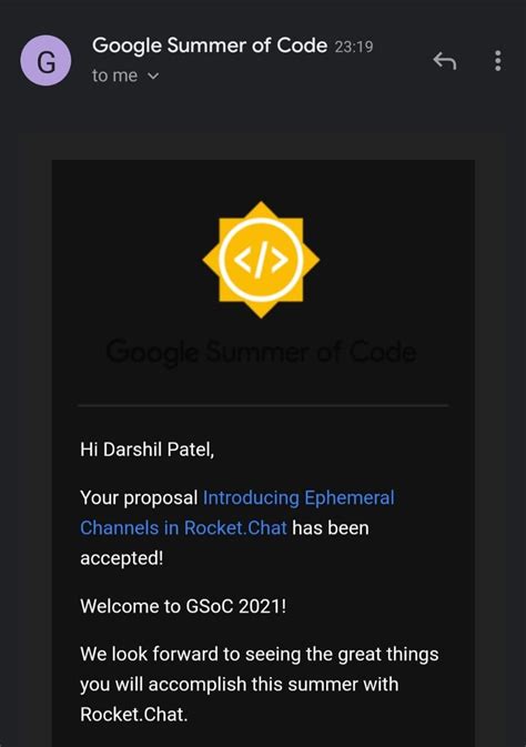 Darshil Patel On Linkedin Gsoc21 Rocketchat Opensource 50 Comments