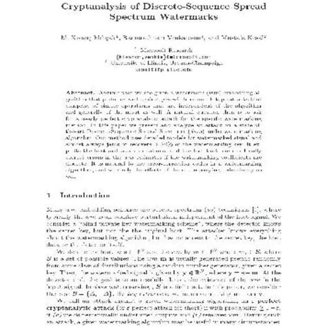 خرید و قیمت دانلود کتاب Cryptanalysis Of Discrete Sequence Spread