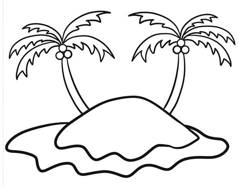 Makkelijk Eiland 2 Kleurplaat Kinderen Kleurplaat