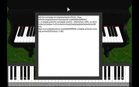 Roblox Piano Sheet Music