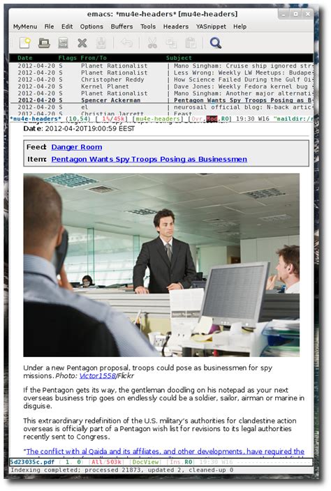 mu4e how do i display an html email as a pdf so i can view it inside