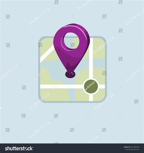 Map Pin Solid Flat Design Vector Stock Vector Royalty Free 1591085785 Shutterstock