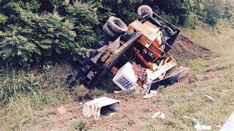 Tree Service Bucket Truck Overturns In Crash With 18 Wheeler Van