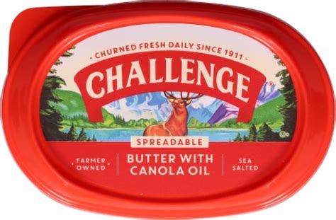 Challenge® Sea Salted Spreadable Butter With Canola Oil Tub 15 Oz Kroger