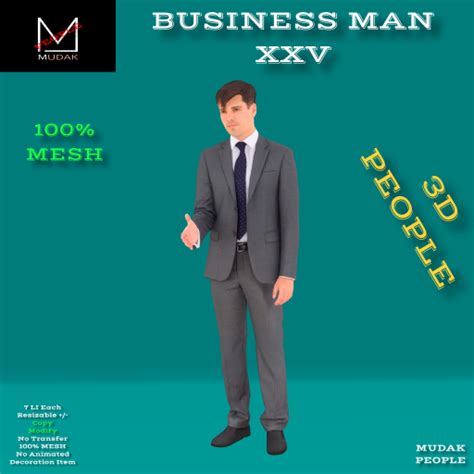 Second Life Marketplace Mudak People Business Man Xxv