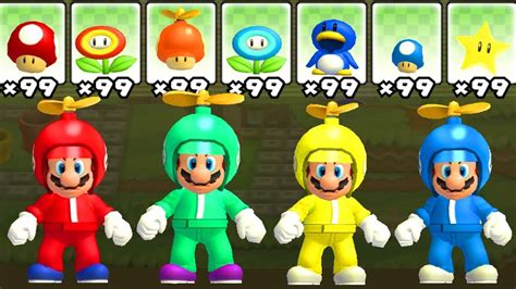 What Happens If Rainbow Mario Bros Use Marios Power Ups YouTube