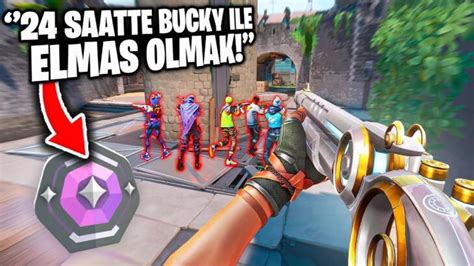 Valorant SIFIRDAN bir hesabı 24 saatte SADECE BUCKY oynarak ELMASA
