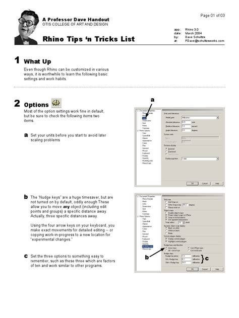 rhino tips n tricks list what up pdf computing and information