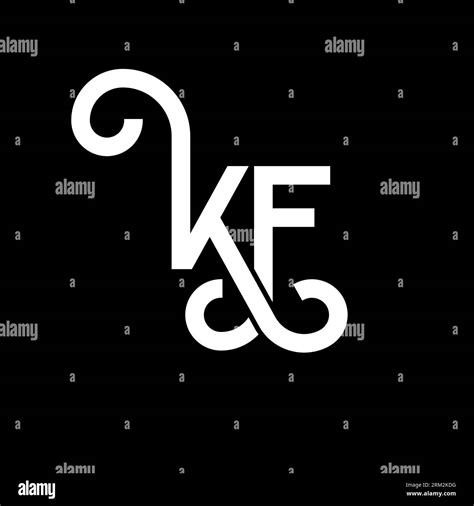 Kf Letter Logo Design On Black Background Kf Creative Initials Letter