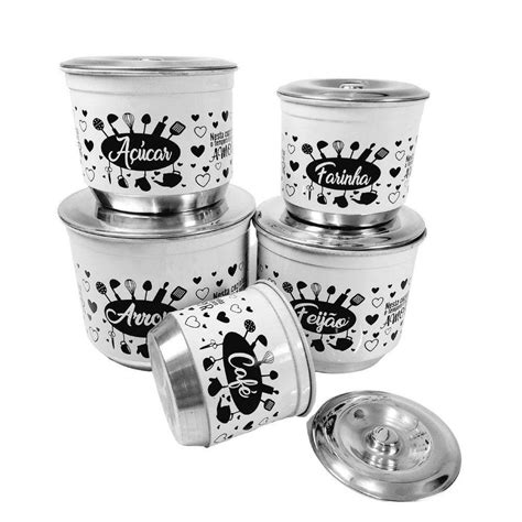 Jogo Mantimentos Inox Com Visor Black Friday Extra