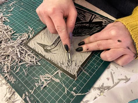Reduction Linocut Evening Class Cardiff Print Workshop