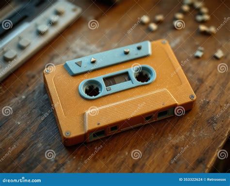 Old Vhs Cassette With Broken Tape Cover Isolated On White Stock Image