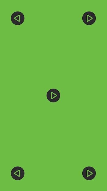 Five Play Buttons Arranged On A Green Background Premium Vector