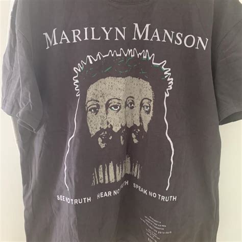 Marilyn Manson Vintage Reprint Tee Dont Think Its Depop