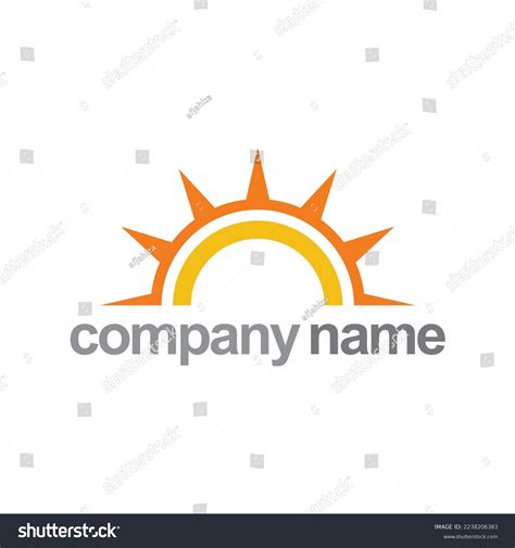 Sun Logo Icon Template Symbol Stock Vector Royalty Free 2238206383