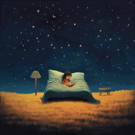 Premium Photo | Night dream of a child illustration