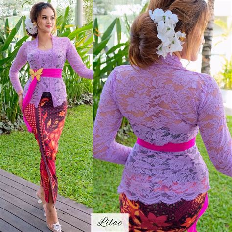 Jual Baju Kebaya Brokat Setelan Kebaya Bali Sofia Lily Dan Rok Moscreft Batik Panjang Kebaya