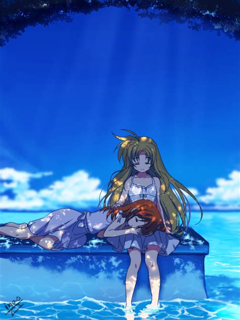 Fate Testarossa And Takamachi Nanoha Lyrical Nanoha And 1 More Drawn