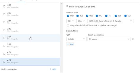 Scripting Azure Devops Build Schedule Produces Unexpected Results
