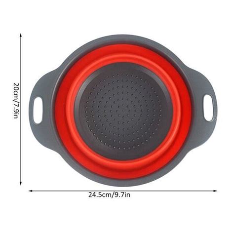 La Couleur Rouge Panier De Vidange Pliable En Silicone Panier De