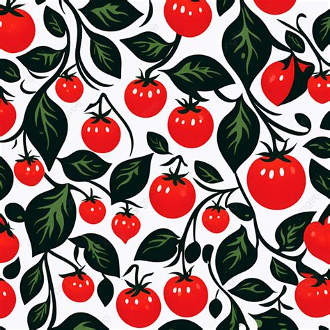 Tomato Pattern Background Tomato Pattern Decoration Background Image