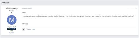 Analog Discovery 2 Communicates With Arduino Digilent Blog