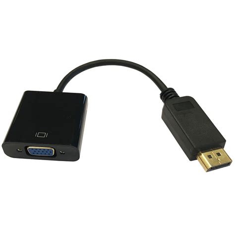 Displayport Male Vga Female Cable Adaptor 15cm — Datazonedirect