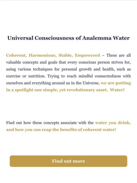Analemma Water Universal Consciousness Of Analemma Water Milled