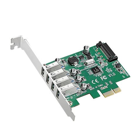 4 Ports Usb 3 0 Pcie Hub Pci E Expansion Card Adapter Sata Connector Extender Fruugo Fr