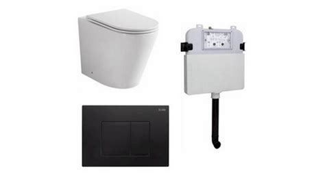 Zumi Java Concealed Cistern With ABS Square Matt Black Flush Plate And
