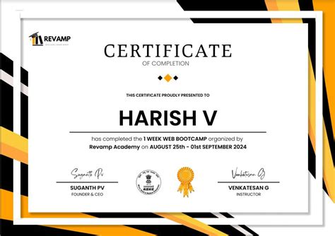 Completed A Bootcamp In Web Development Harish V Posted On The Topic
