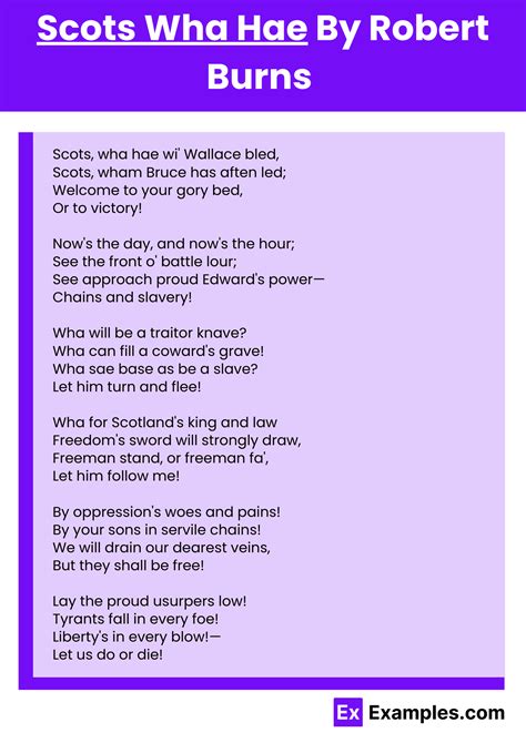 Scots Wha Hae By Robert Burns To Download