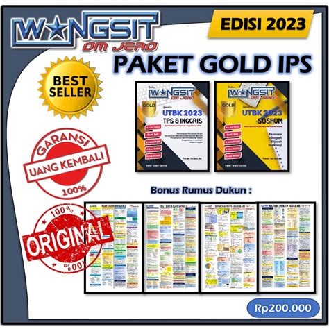 Jual Paket GOLD IPS 2023 ORI Buku Wangsit Om Jero SNBT 2023