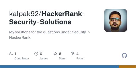 Github Kalpak92hackerrank Security Solutions My Solutions For The