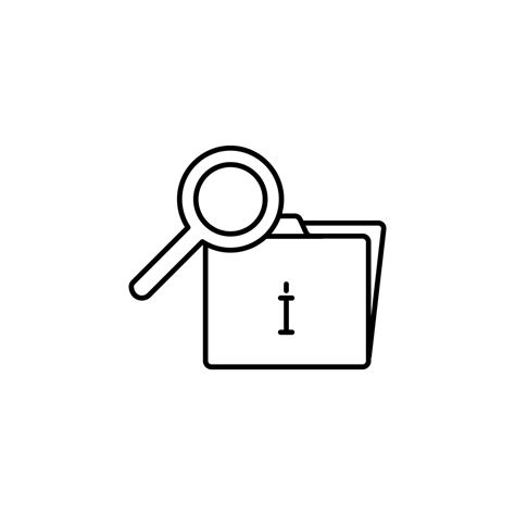 Folder Information Search Vector Icon Illustration 23199631 Vector Art At Vecteezy