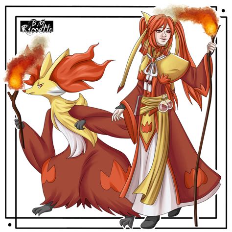 Extra 5 Ger6 Delphox By Hakushiroart On Deviantart