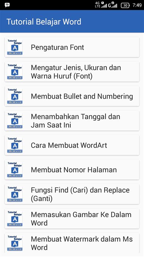 Tutorial Belajar Microsoft Word