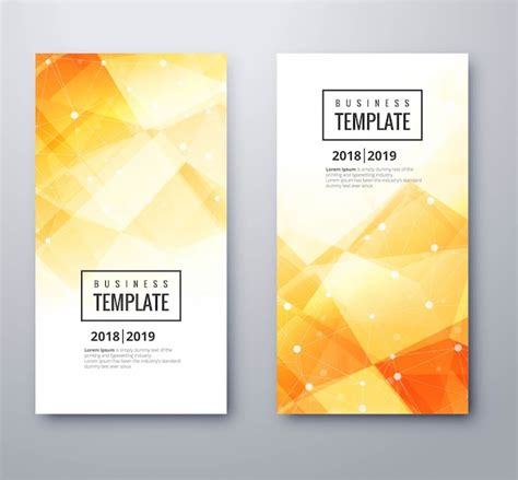 추상 블루 다각형 배너 디자인 무료 벡터