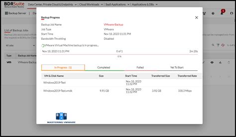 configure vm backup 7 0 9 mastering vmware
