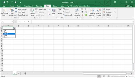 Excel Function Drop Down List Printable Timeline Templates