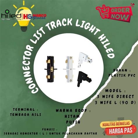 Hiled Connector List Track Light 3 Wire Direct And L Shop Tokopedia