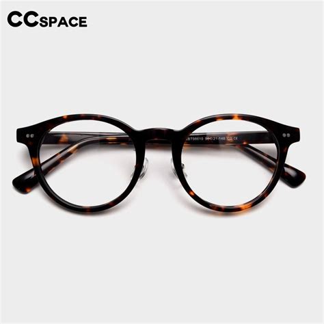 Ccspace Unisex Round Acetate Eyeglasses Fuzweb
