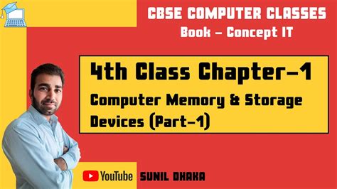 Class 4 Computer Chapter 1 Computer Memory And Storage Devices Part 1 Youtube
