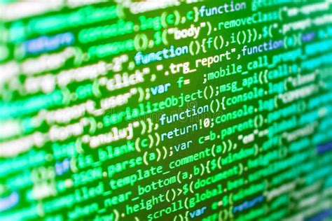 Software Developer Workspace Screen Stock Image Image Of Black