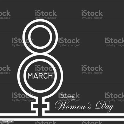 현대 8 월 인사말 카드입니다 행복 한 여자의 하루입니다 벡터입니다 3월에 대한 스톡 벡터 아트 및 기타 이미지 3월 8 International Womens Day