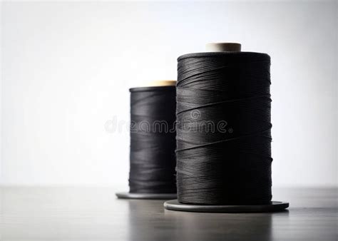 Black Thread Spools Versatile Visual Aid For Sewing Crafting And Design