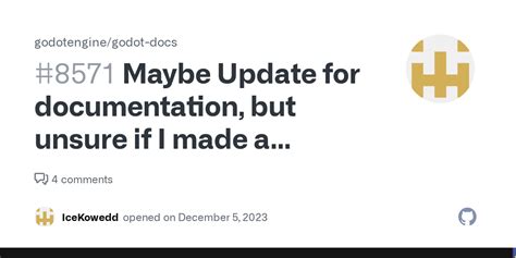 Maybe Update For Documentation But Unsure If I Made A Mistake But