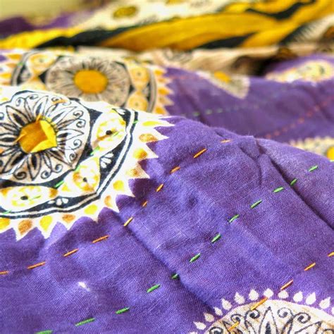 Recycled Sari Blankets Dhaka Stitch 4 Motif Fair Trade Exporter Of