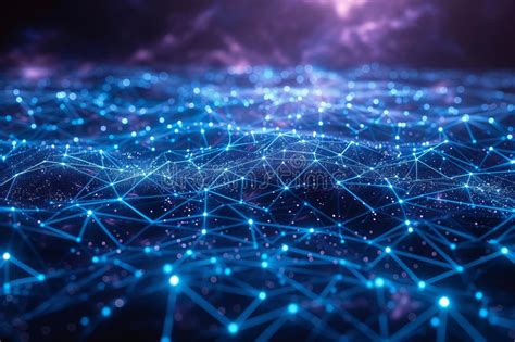 Abstract Background With Blue Digital Connections In The Form Of Neural Networks And Data
