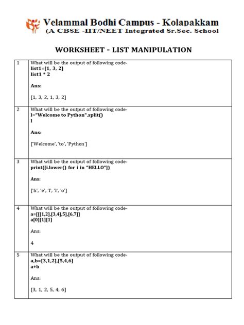 Worksheet List Pdf String Computer Science Software Development